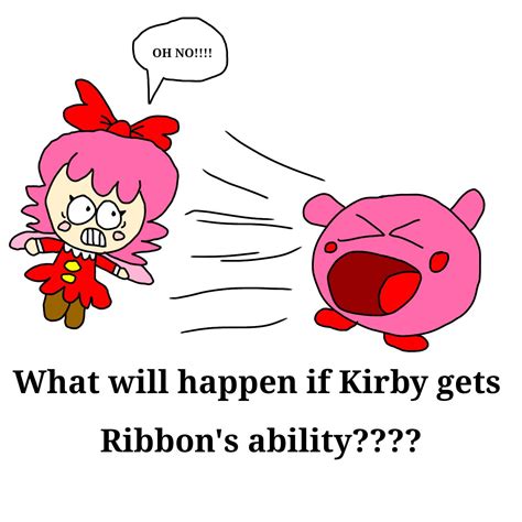 Kirby Inhales Ribbon By Endjsjdjsidjsi On Deviantart