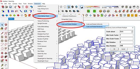 Offset The Position Of Multiple Objects Randomly Sketchucation