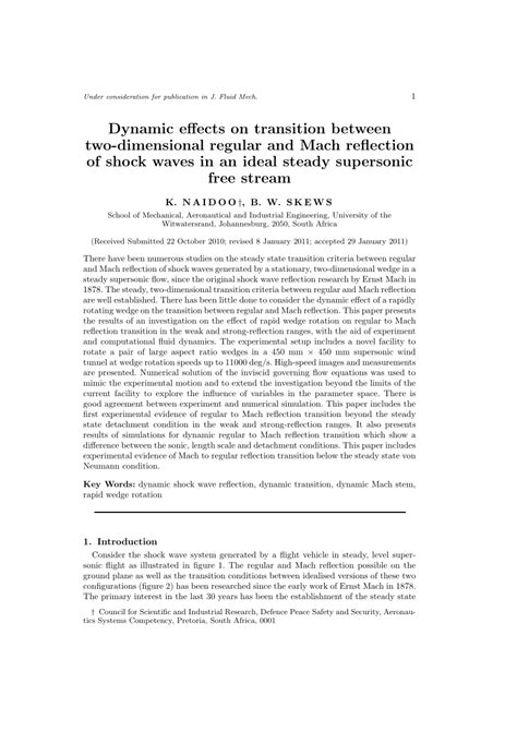pdf dynamic effects on the transition between two dimensional regular