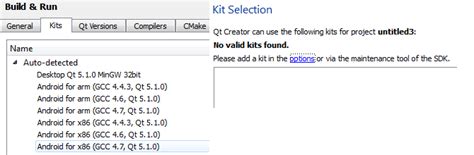C Qt Creator No Valid Kits For Android Found Stack Overflow