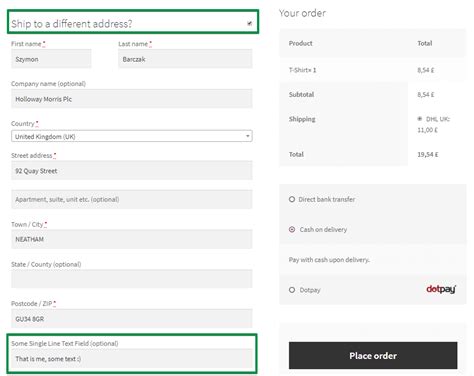 WooCommerce My Account Settings Shortcode Custom Fields