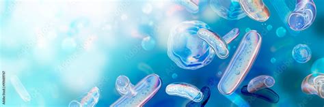 Poster 3d Probiotic Medical Background Microbiology Microbiota