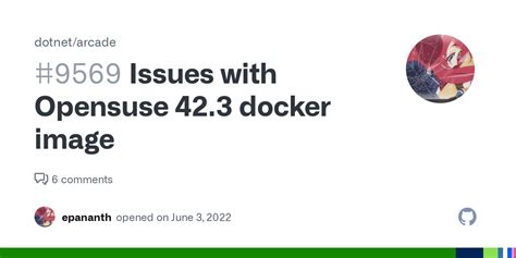 Issues With Opensuse 42 3 Docker Image Issue 9569 Dotnet Arcade GitHub
