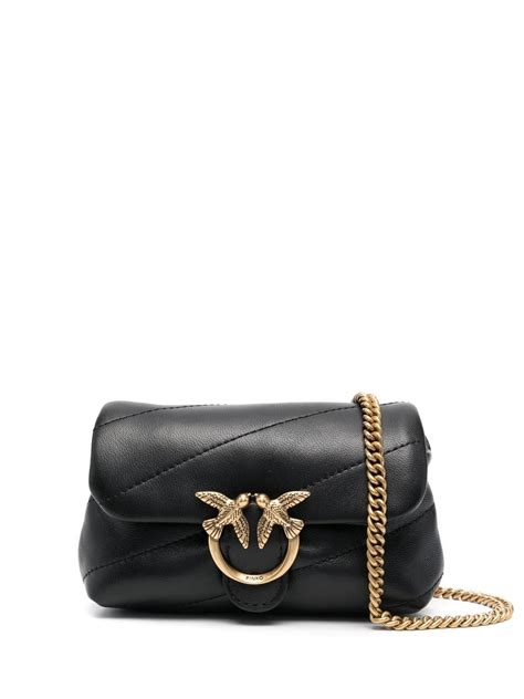 PINKO Love Micro Puff Mini Bag | Black | FARFETCH AO