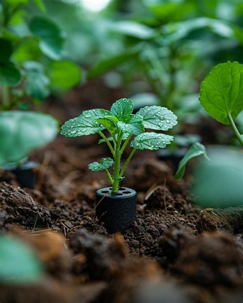 Premium Photo A Smart Sensor In Soil Monitoring Background