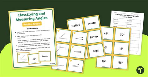 Classifying And Measuring Angles Activity Teach Starter