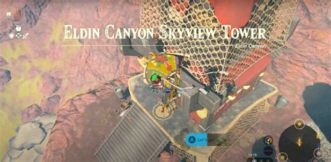 How To Unlock Eldin Canyon Skyview Tower In Zelda Totk