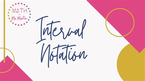 U1 L1 Interval Notation Precalculus Youtube