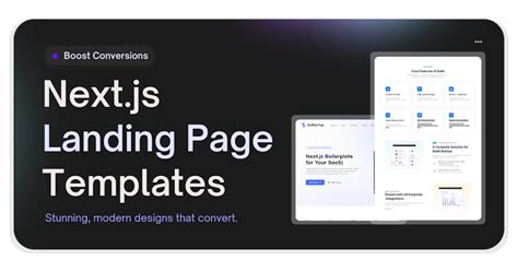 next js landing page templates minimalist startup and more