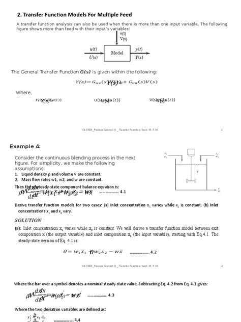 transfer function models for multiple feed v t v s download free