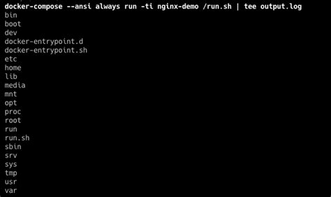 Docker Compose Run Does Not Preserve Colored Output When Piped To Tee Is This A Bug Compose