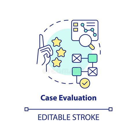 Case Evaluation Concept Icon Stock Vector Illustration Of Line