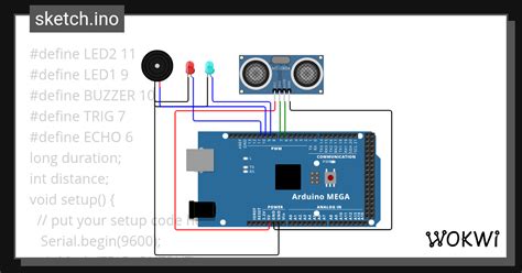 Bài 5 Đo Khoảng Cách Bằng Cảm Biến Siêu âm Hc Sr04 ĐÈn VÀ CÒi Wokwi Esp32 Stm32 Arduino