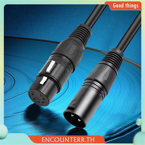 Encounterth อะแดปเตอร์ 3 Pin Xlr Male ถึง 5 Pin Xlr Female Dmx 30