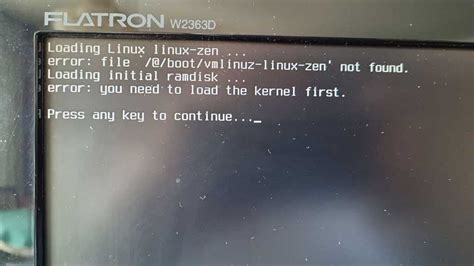 cannot boot anymore root full snapshot not working issues