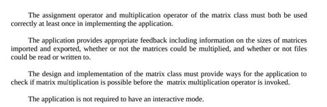 Solved General Specifications Design And Implement A Matrix