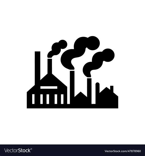 Factory Pollution Icon Royalty Free Vector Image