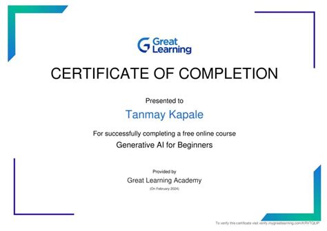 Genrativeai Artificialintelligence Greatlearningacademy Ibmcertification Tanmay Kapale