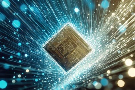 Quantum Processor Data Streams And Pulses Stock Illustration Illustration Of 8bfdhvu