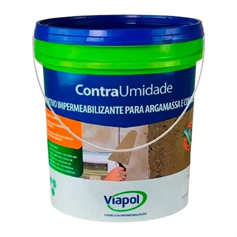 Impermeabilizante Contra Umidade Viapol 18l Argamassa Cor Branco Mercadolivre