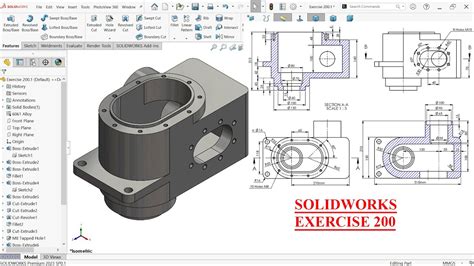 solidworks tutorial 3d modelling exercise 200 youtube