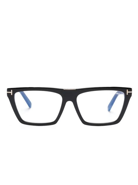 Tom Ford Eyewear Rectangular Frame Glasses Black Farfetch
