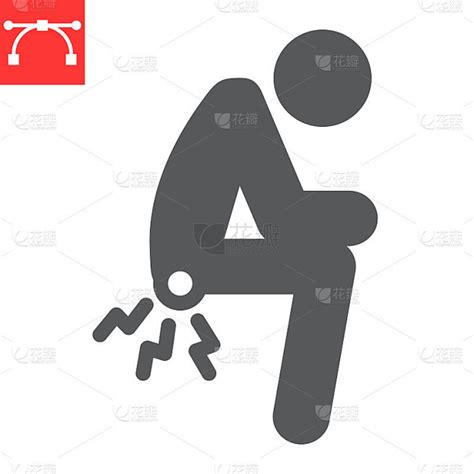 痔疮字形图标,肛门疼痛和便秘,痔疮矢量图标,矢量图形,可编辑的笔画固体符号,eps 10。 痔疮字形图标,肛门疼痛和便秘,痔疮矢量图标,矢量图形,可编辑的笔画固体符号,eps 10。