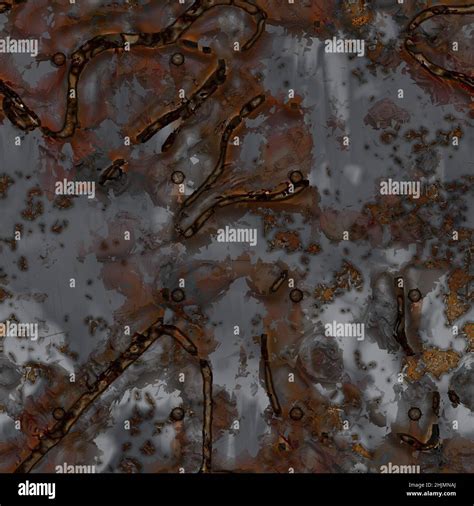 Illustration Seamless Texture Metal Rust Scratches Plate Panel Stock