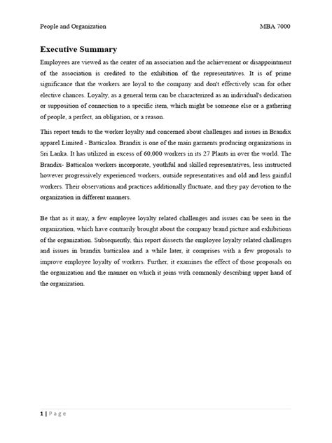 People And Organisation Assignment Pdf Employment Clothing