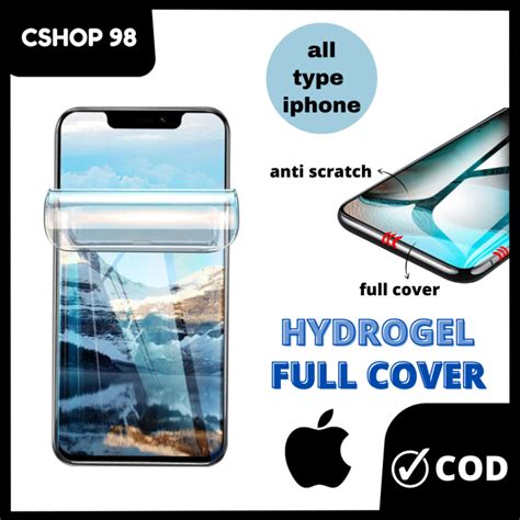HYDROGEL SCREEN PROTECTOR FULL COVER ANTI SCRATCH FOR IPHONE ANTI GORES DEPAN BELAKANG Lazada