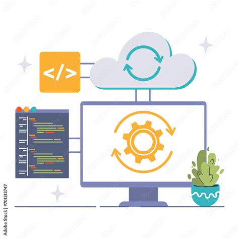 Middleware Concept With Cloud Computing Graphic And Code Symbol On A