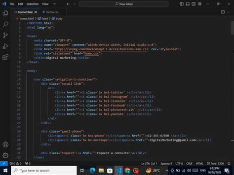 created a landing page for digital marketing by codsoft shivani
