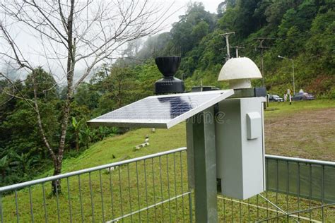 Automated Telemetry Station That Uses Solar Energy From Solar Panels Stock Image Image Of