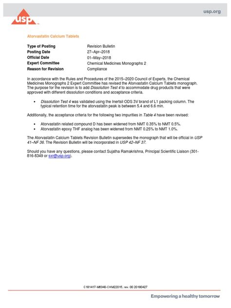 Usp 41 Atorvastatin Pdf Chromatography Buffer Solution