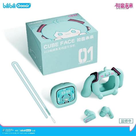 Tai Nghe Bluetooth Hatsune Miku Cube Face Lcd Màn Hình Cảm Ứng Jh Figure
