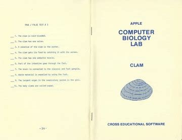 Cross Educational Software Computer Biology Lab Clam Manual Free