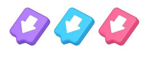 Arrow Down Button Keyboard Navigation Pointer Cyberspace Downloading