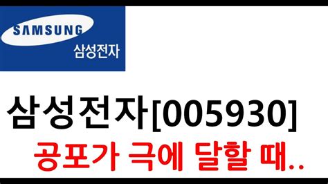 삼성전자 공포가 극에 달할 때feat환율 Youtube