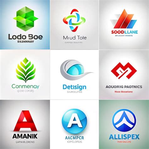 Una colección de logotipos que incluyen | Imagen Premium generada con IA