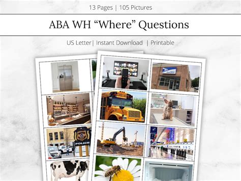 Where Intraverbal Aba Where Question Aba Intraverbal Wh Questions Aba Vbmapp Stimulus