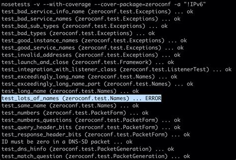 Local Test Shows Testlotsofnames Zeroconftestnames Error · Issue