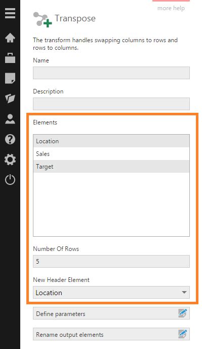 Transpose Other Transforms Cleanse Consolidate And Modify Data