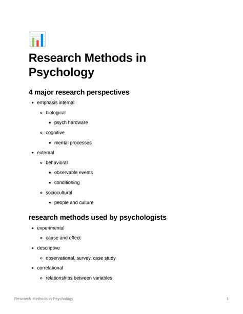 Intro To Research Methods In Psychology ̧ Research Methods In