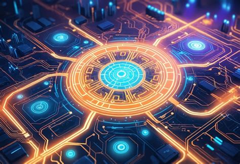 Premium Photo Abstract Circuit Cyberspace Design