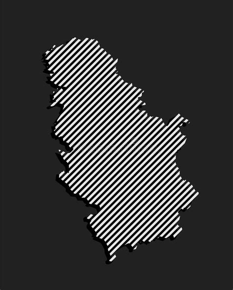 Abstract Map Serbia Parallel Grey Lines Stock Illustration Illustration Of Background Europe