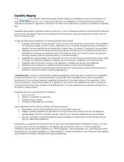 Capability Mapping Docx Capability Mapping In Our Previous Blog We Outlined The Relationship