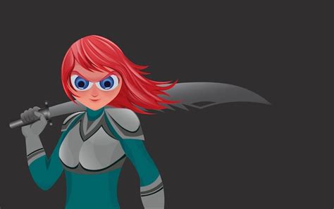 Premium Vector Cartoon Girl Superhero