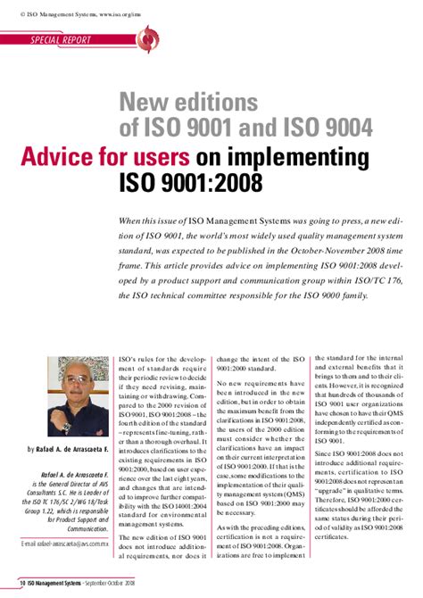 Pdf New Editions Of Iso 9001 And Iso 9004