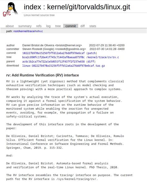 And Now The Linux Kernel Has A Runtime Verification Interface Daniel