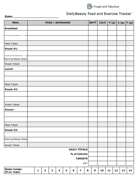 Exercise Chart Excel Ponasa